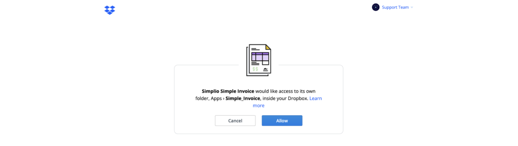 How can I upload my invoices to Dropbox? – Simplio Support