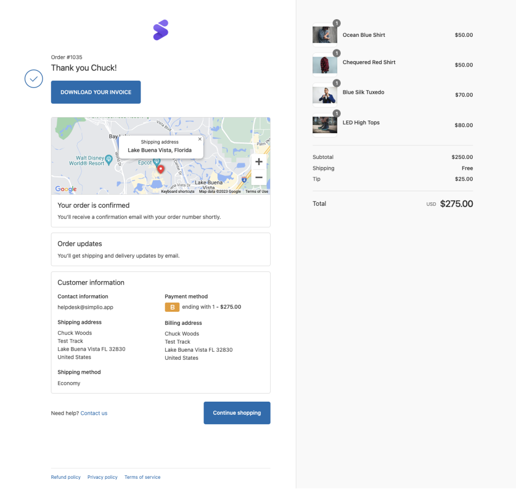 How can my customers download invoices after a successful purchase ...